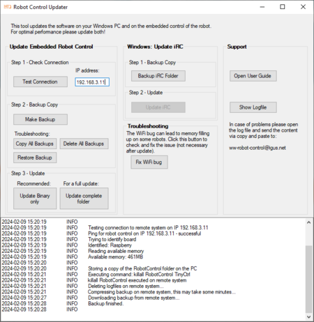 Robot Control Update Process - Wiki