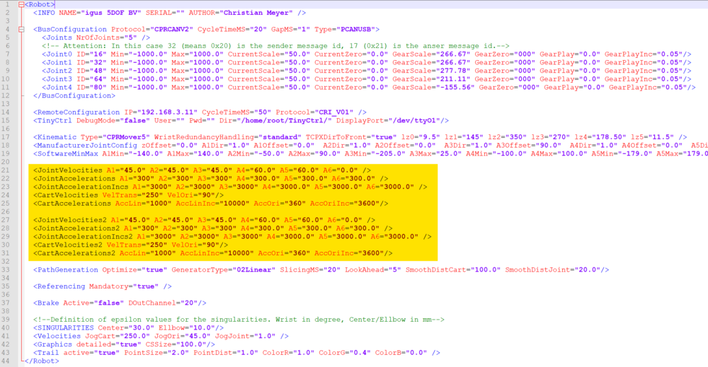 Robot Configuration File - Wiki